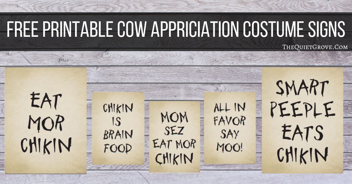 Cow Appreciation Day Free Printable Signs (3) ⋆ The Quiet Grove