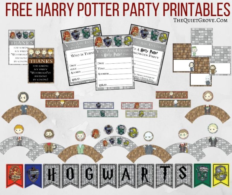 FREE Harry Potter Party Printables! ⋆ The Quiet Grove