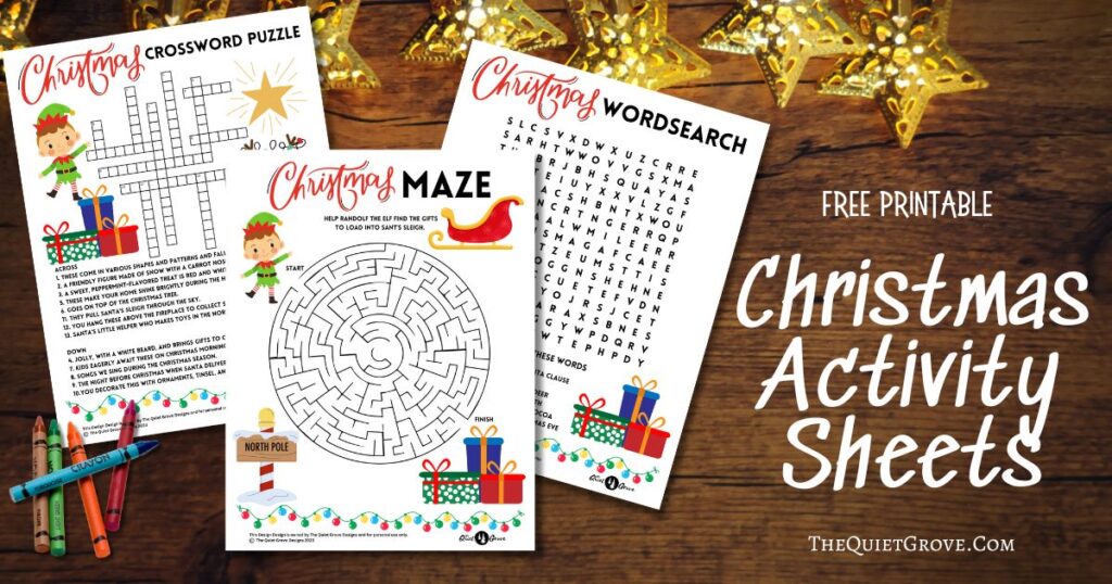Free Printable Christmas Activity Sheets ⋆ The Quiet Grove